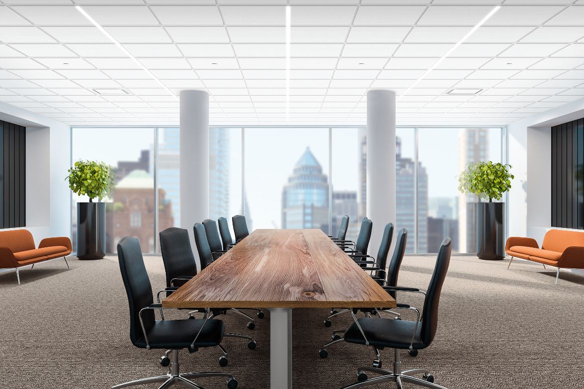 CANYON Conference Room Rendering | Armstrong Ceiling Solutions – Commercial