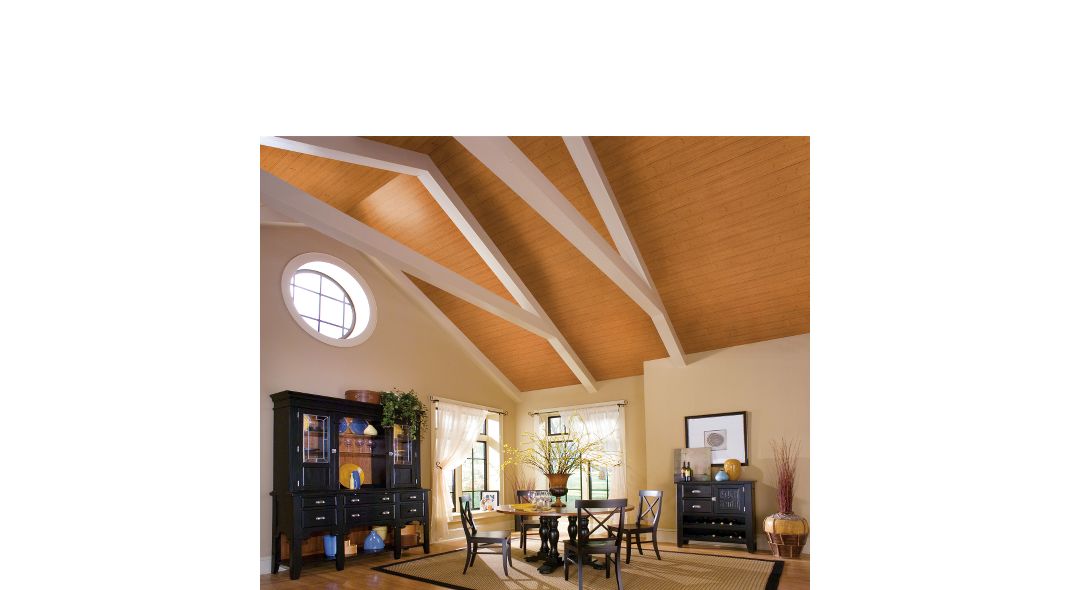 Knotty Pine Ceiling With White Trim | Shelly Lighting