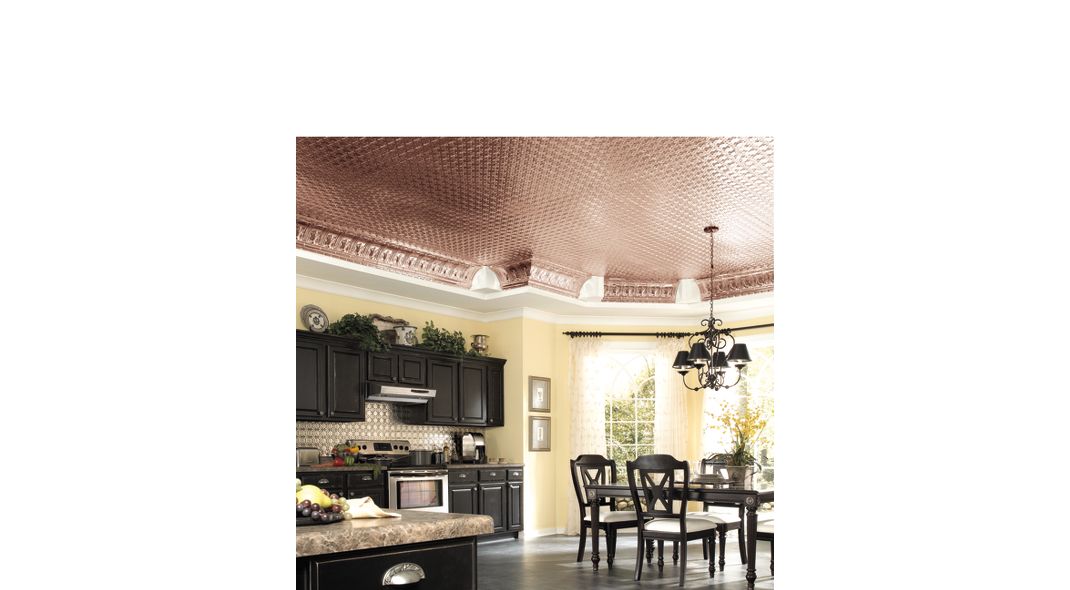 Armstrong Ceilings 48in X 24in Metallaire Border Filler Copper Metal
