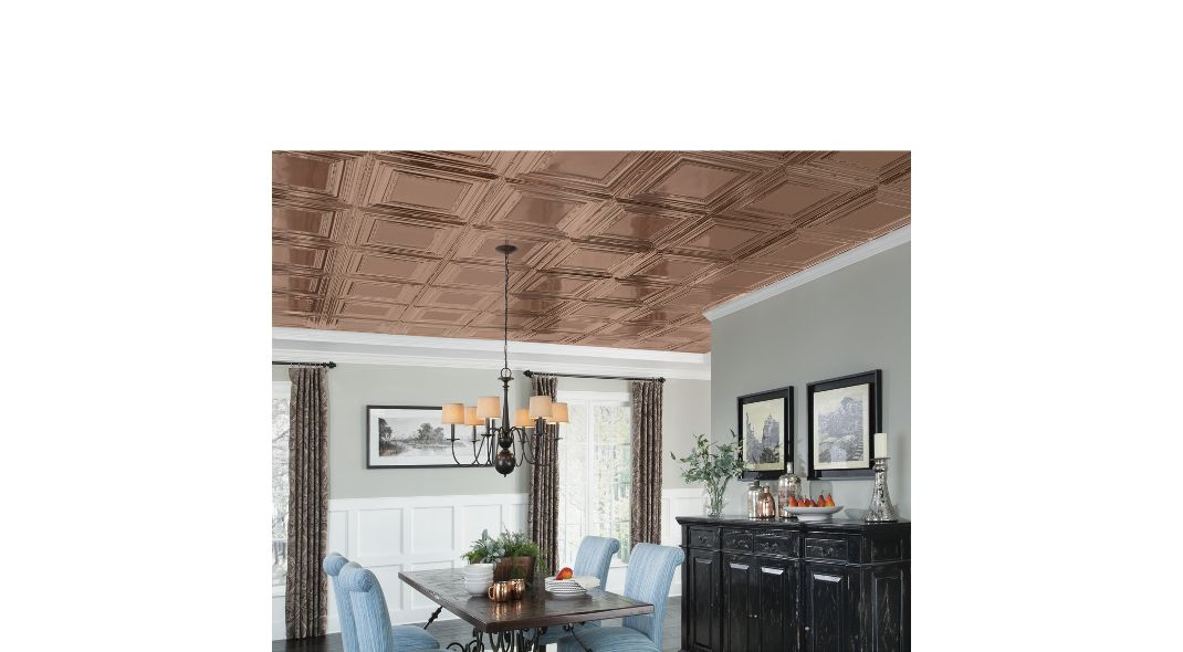 Armstrong Ceilings 48in X 24in Metallaire Border Filler Copper Metal