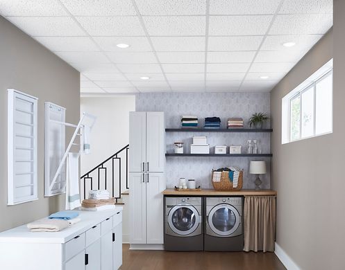 Laundry Room Ceiling Tiles Laundry Room Makeover: Before & After